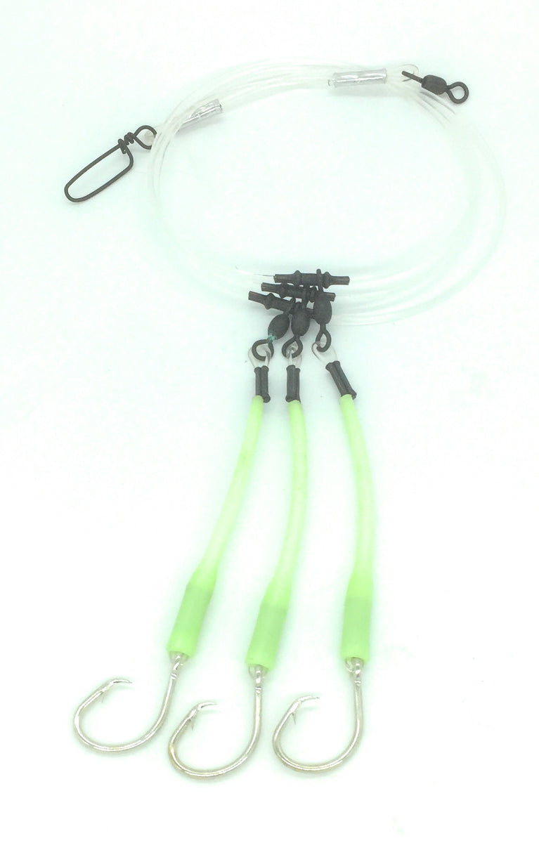 Deep Drop Fishing Rig With Glow Sleeves and Mustad 39960 Circle Hooks ...